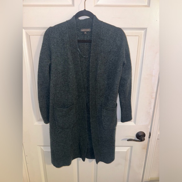 Banana Republic | Sweaters | Merino Wool Dark Green Duster Cardigan ...